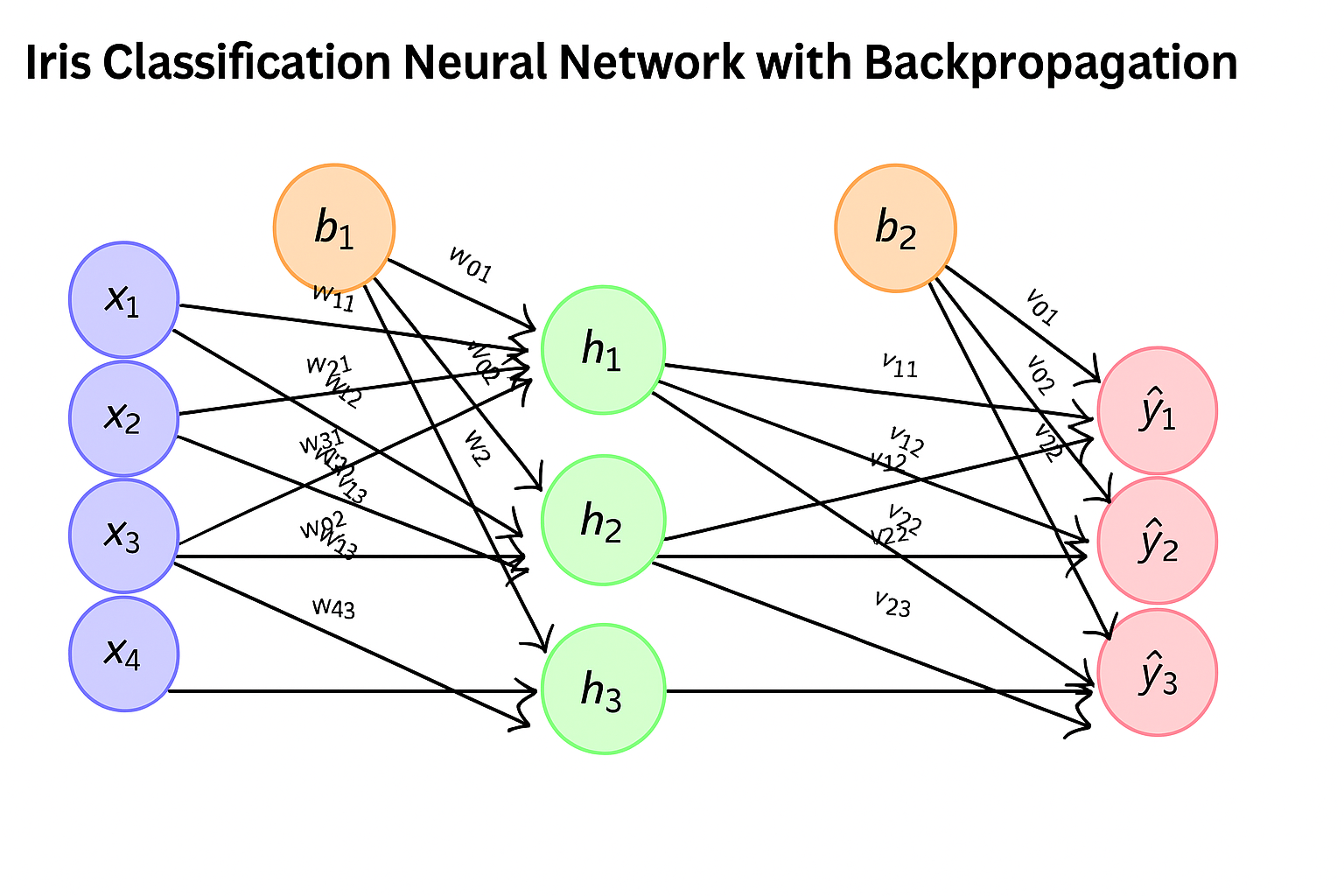 Iris Classification Neural Network with Backpropagation - PostNetwork Academy