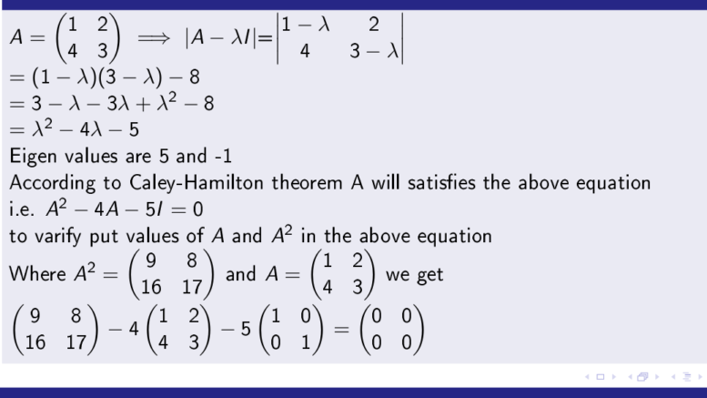 Caley Hamilton Theorem Hub And Network Of Posts